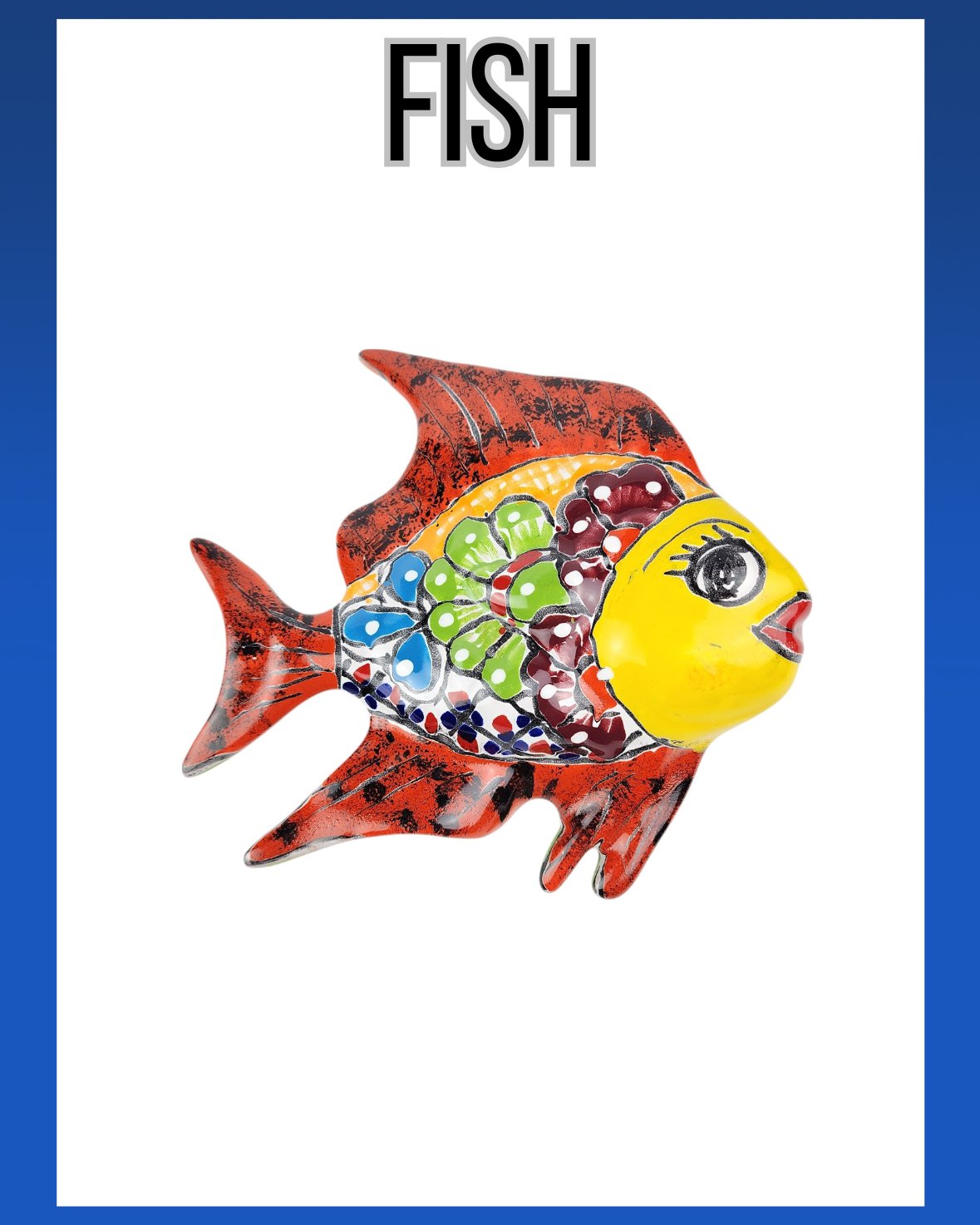 Casa Villa Arte Hand-Painted Mexican Clay Fish – Shop Unique Wall Décor